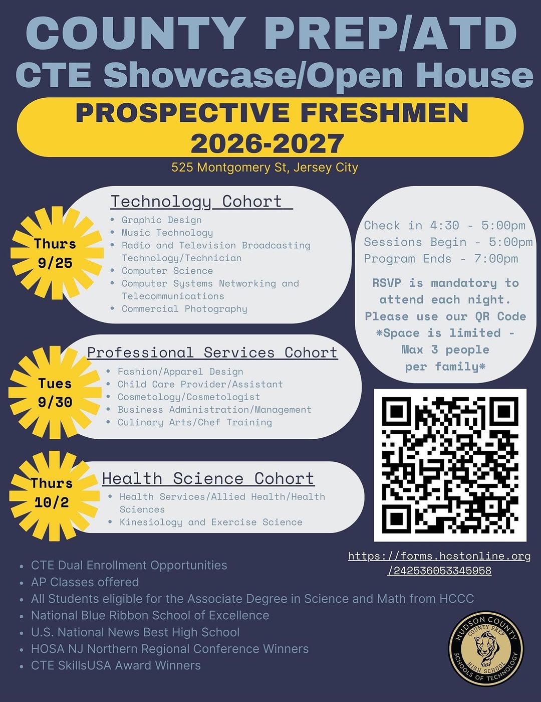Calling all Prospective Freshmen 2026-2027 – County Prep High School